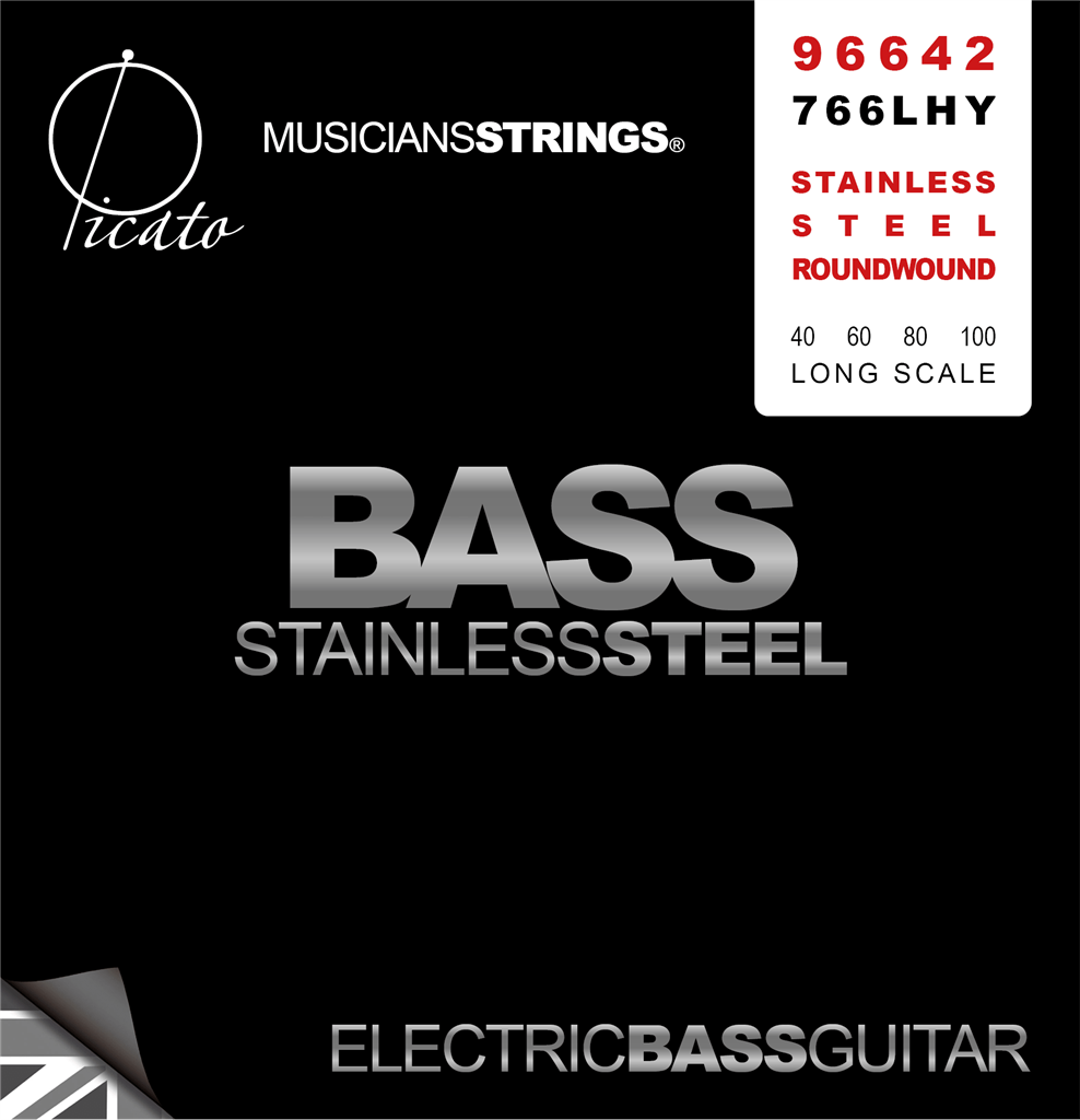 Picato 766Lhy Stainless Steel Round Wound Bass Set 40-100 – Alegree