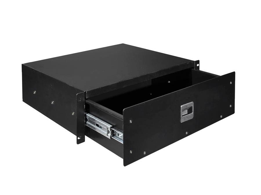19 inch rack drawer 3HE with lift lock, internal height 117mm – Alegree