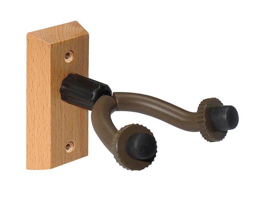 Wall mounted hook, straight model, wood, with deluxe turnable holder ...
