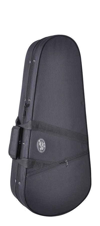 Cloth covered polystyrene case for mandolin, with accessory pocket and ...
